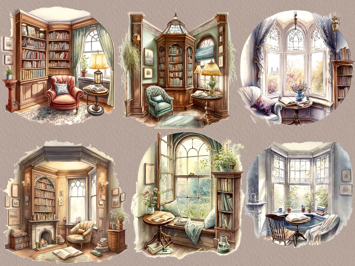 Book Corner Cosy Corner Clipart Bundle Book Corner Png Book - Etsy