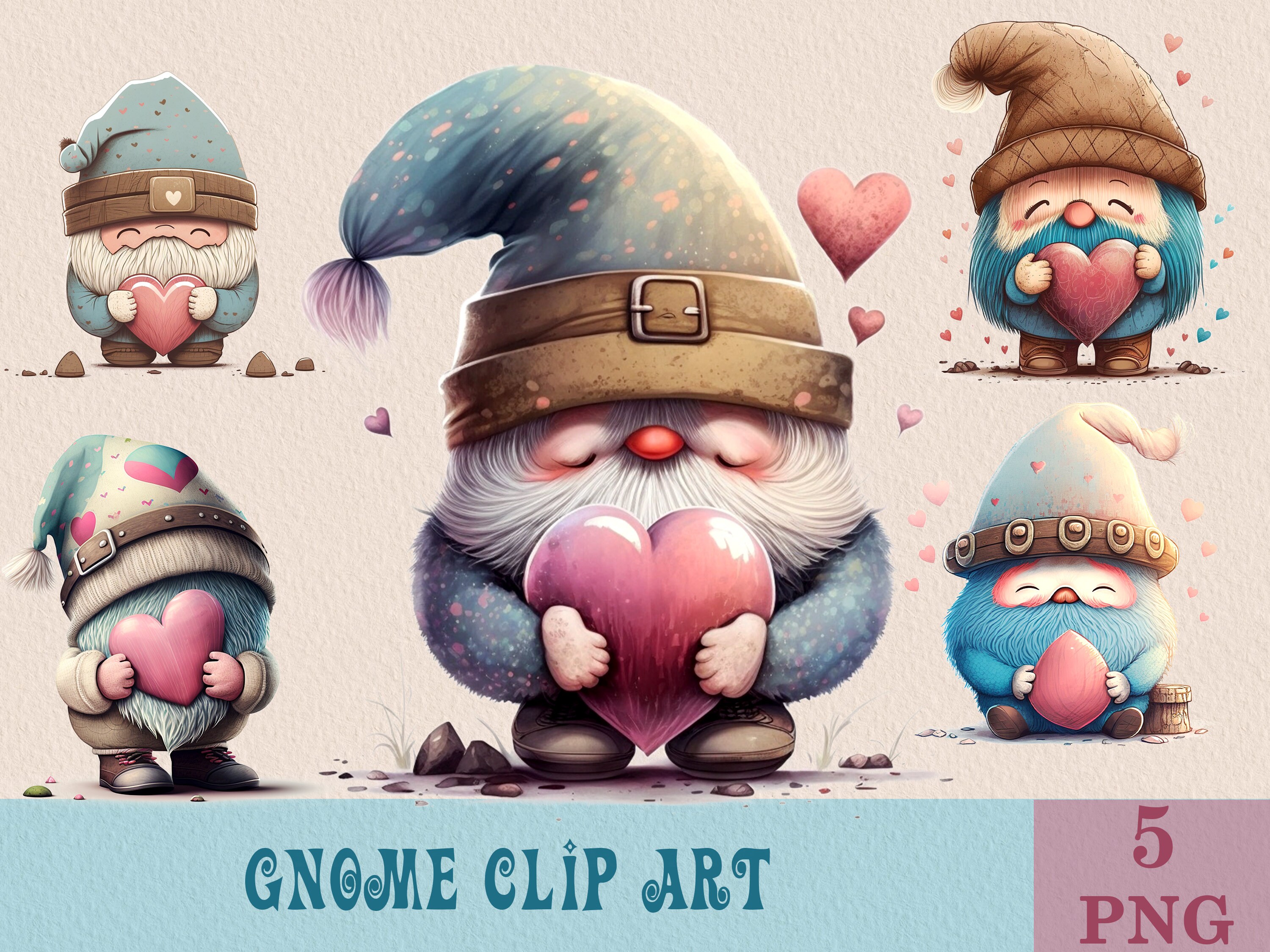 Gnome Clipart Bundle, Cute Gnome Clipart, Gnome Clipart, Gnomes Png ...