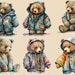 Cute Bears Clipart Bundle, Bear Illustration Clipart, Bear Clipart ...