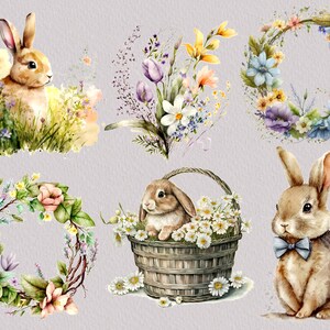 Easter Time Clipart Bundle, Easter Bunny Clipart, Bunny Clipart, Easter ...