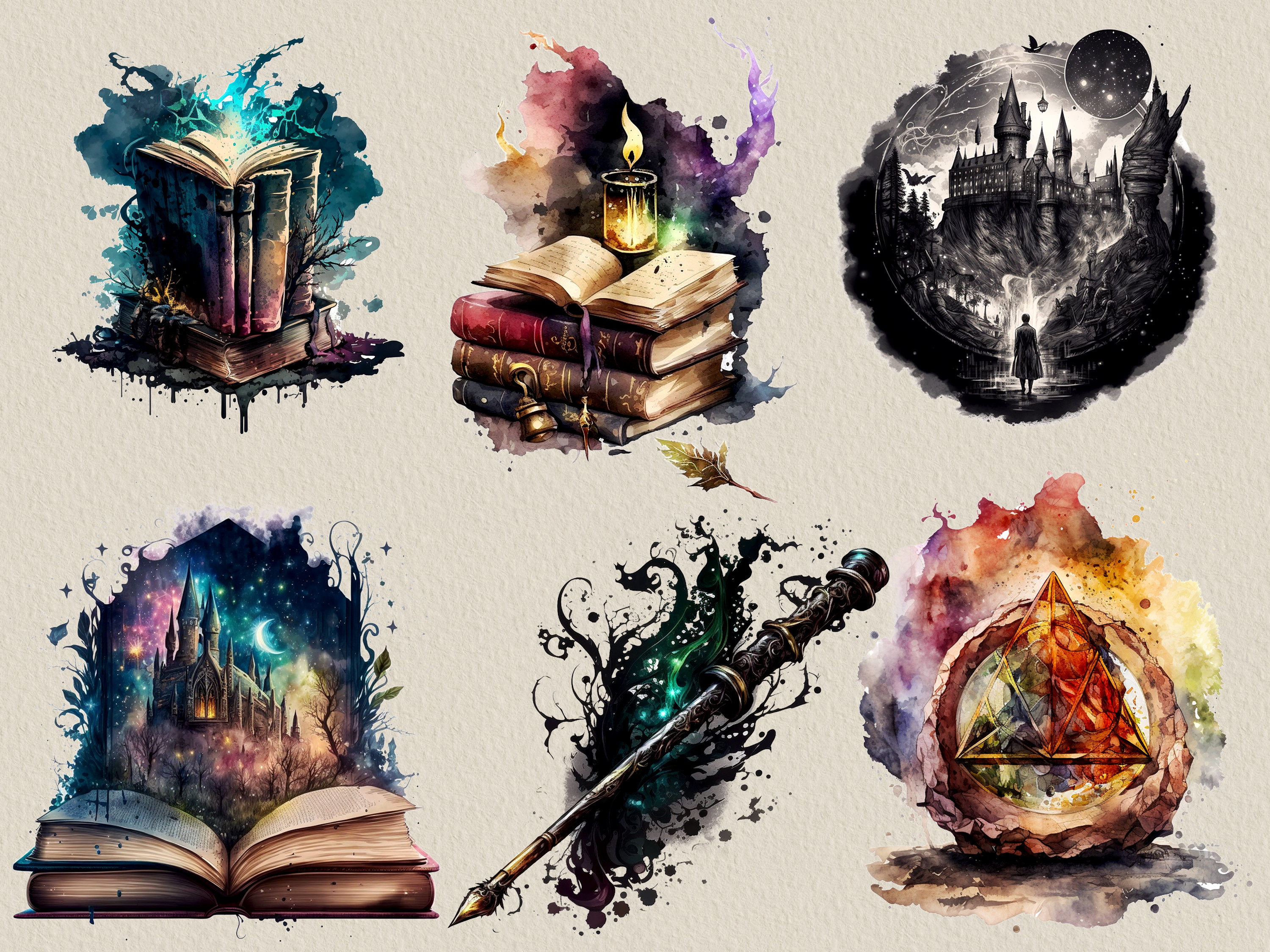 Magic School Clipart Bundle, Owl Clipart, Magic Clipart, Magic Objects ...