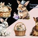 Easter Clipart Bundle, Easter Bunny Clipart, Bunny Clipart, Sublimation ...