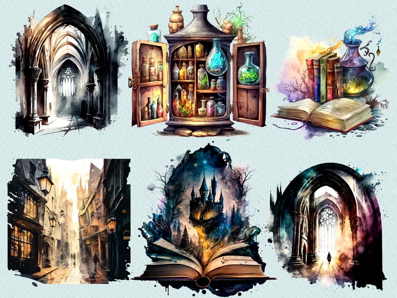 Magic School Clipart Bundle Owl Clipart Magic Clipart - Etsy