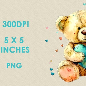 Cute Bears Clipart Bundle, Bear Illustration Clipart, Bear Clipart ...