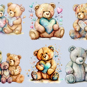 Cute Bears Clipart Bundle, Bear Illustration Clipart, Bear Clipart ...