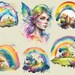 Rainbow Color Scenes Clipart Bundle Rainbow Clouds Png - Etsy