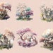 Spring Houses Watercolor Clip Art PNG, Sublimation PNG Printable, House ...