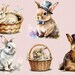 Easter Clipart Bundle, Easter Bunny Clipart, Bunny Clipart, Sublimation ...