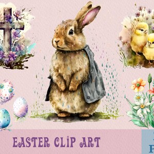 Easter Clipart Bundle, Easter Bunny Clipart, Bunny Clipart, Sublimation ...