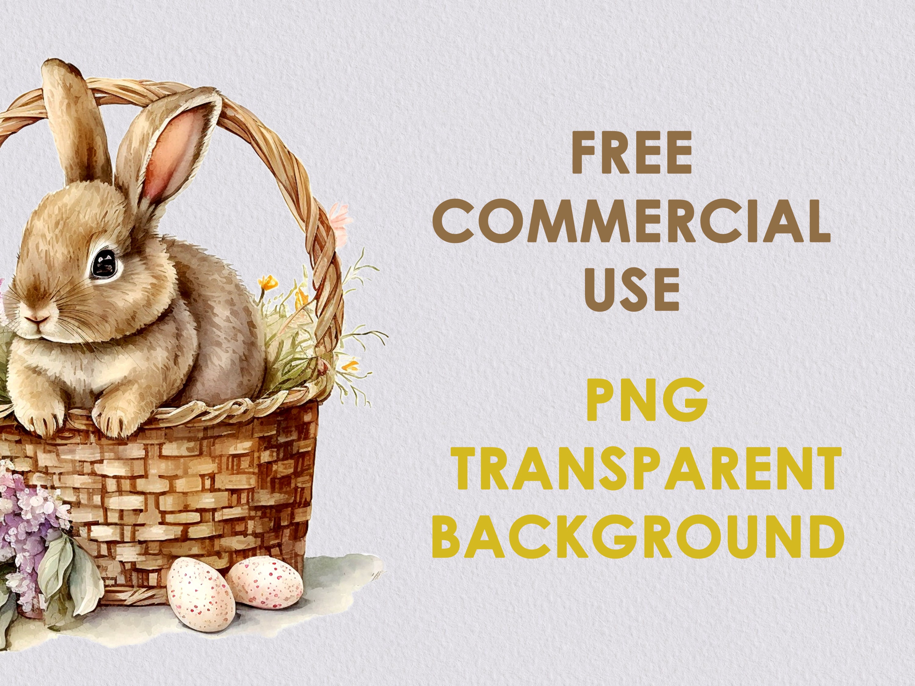 Easter Time Clipart Bundle, Easter Bunny Clipart, Bunny Clipart, Easter ...