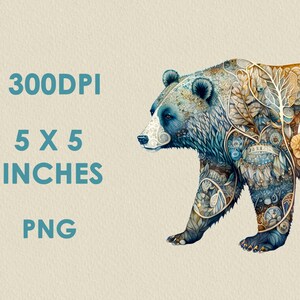 Cute Bears Clipart Bundle, Bear Illustration Clipart, Bear Clipart ...