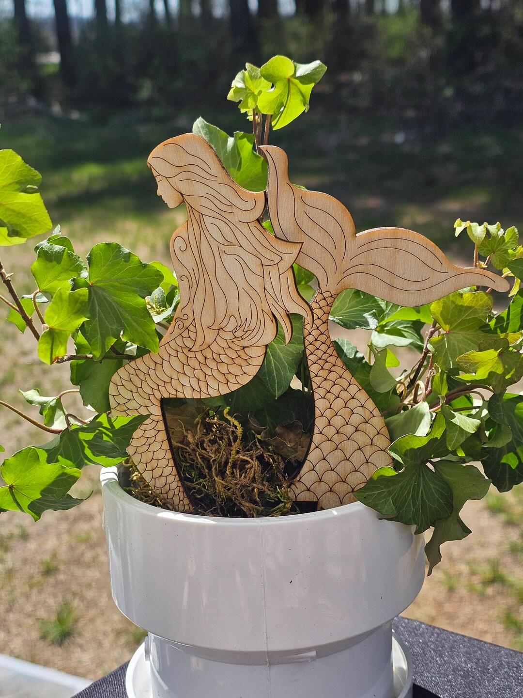 Plant Buddy Mermaid Plant Decoration Plant Stake Mermaid Indoor Plant ...