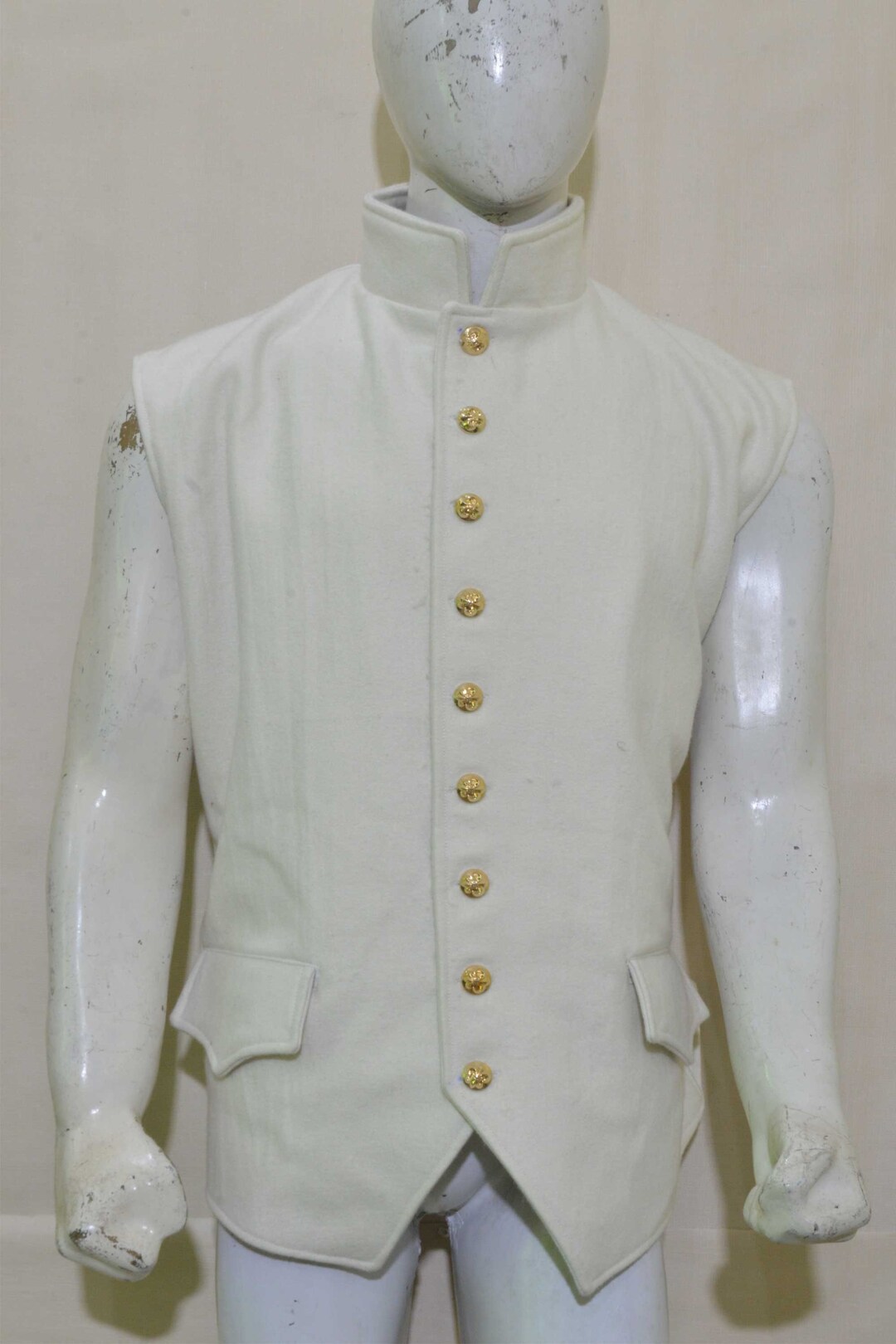 Regency Era Clothing Elegant White Wool Military Regency Coat Vest ...