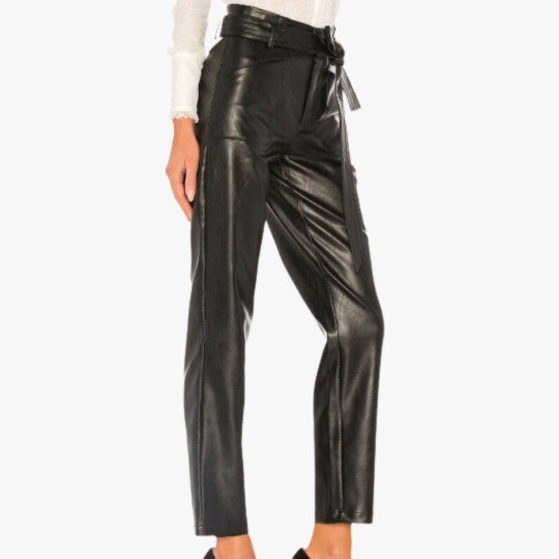 Women Leather Capri Style Pant Ladies Genuine Leather - Etsy