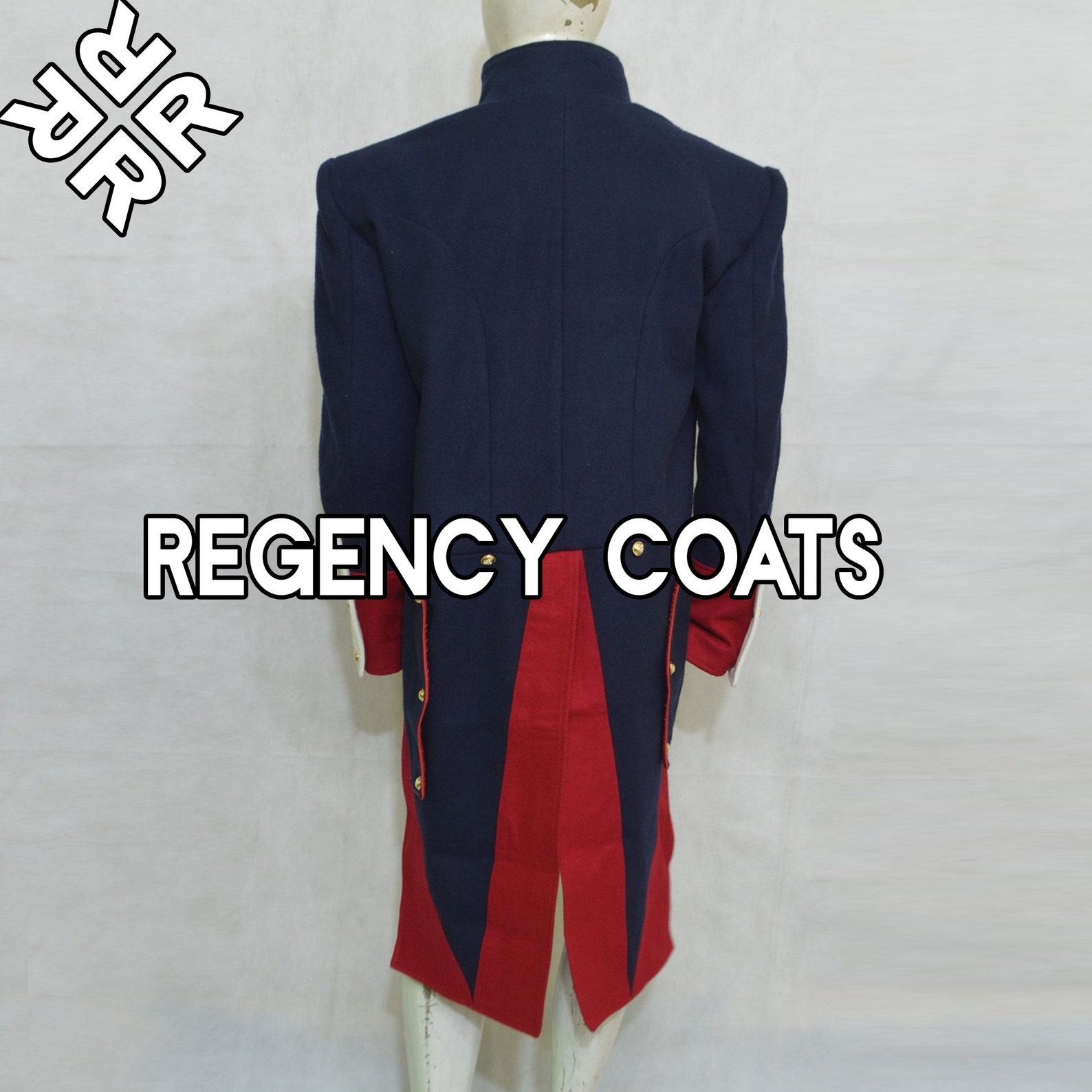 New Men Navy Blue Wool Napoleonic Uniform, Napoleon Tailcoat, British ...