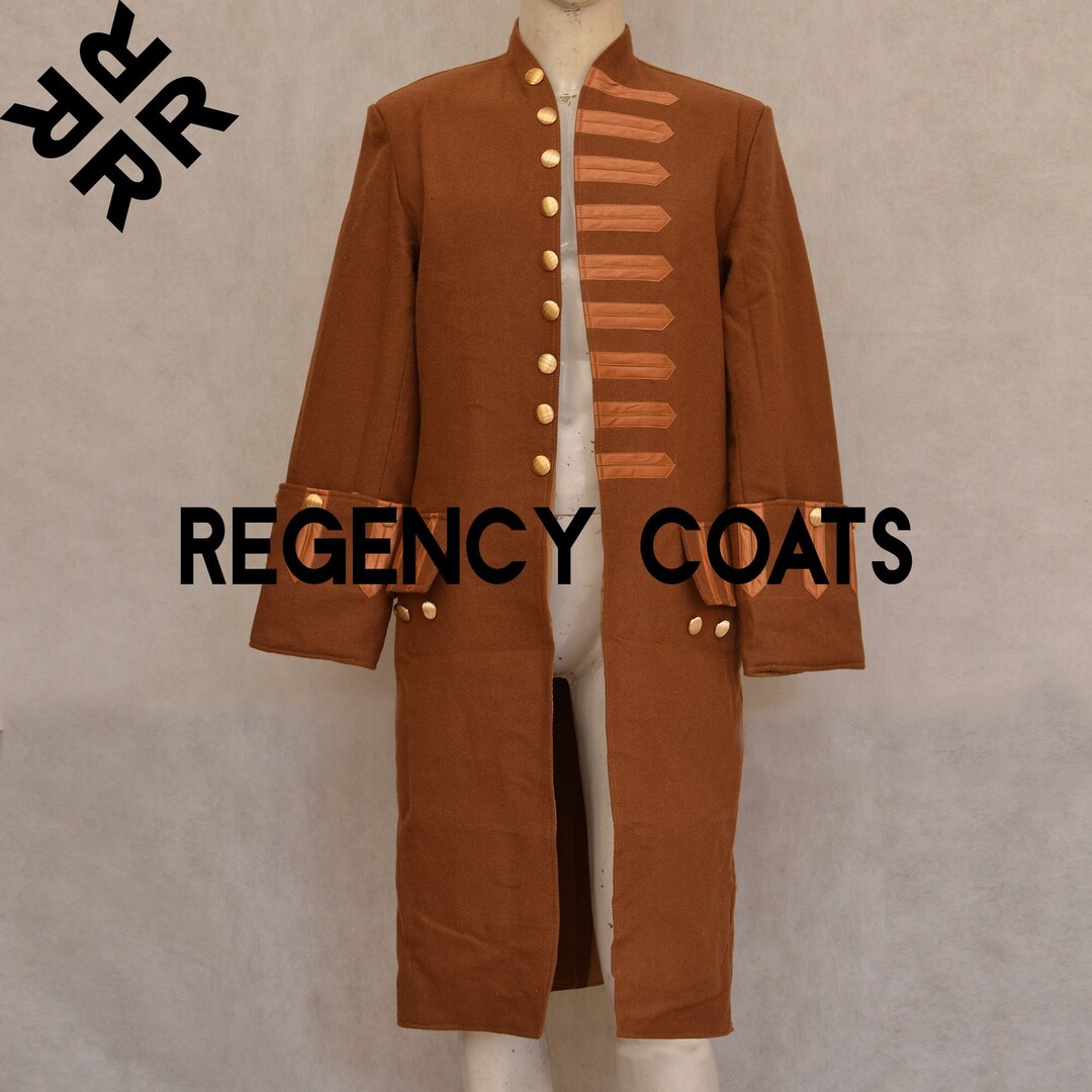 New Military 18th Century Colonial Frock Coat, Military Frock Coat ...