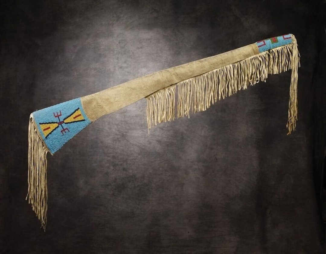Native American Indian Beaded Rifle Scabbard Sioux Style Suede - Etsy