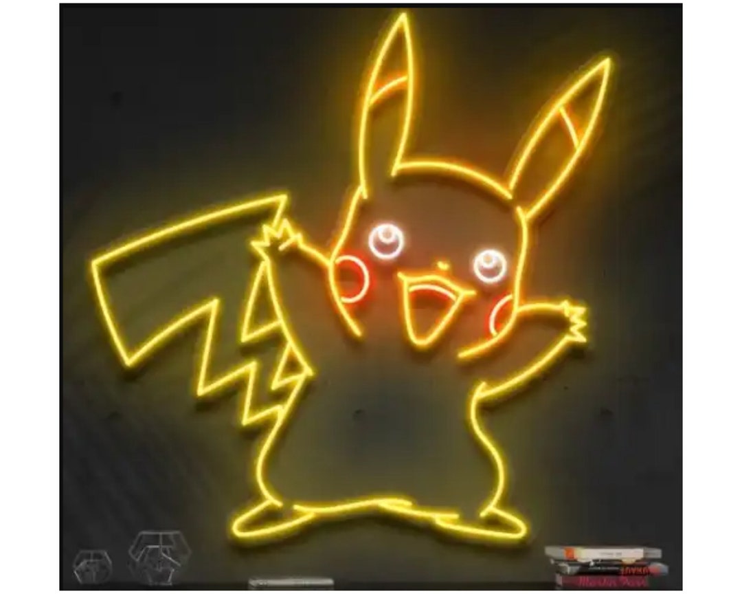 Pikachu Neon Sign, Anime Neon Sign, Custom LED Neon Signs, Pokemon ...