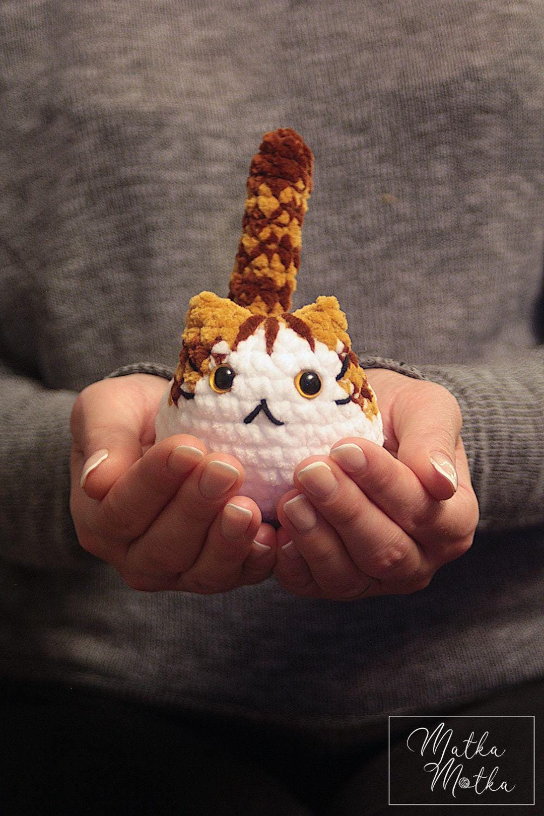 Crochet Cat Plush Amigurumi Chubby Chonky Kitty Customized Tuxedo ...