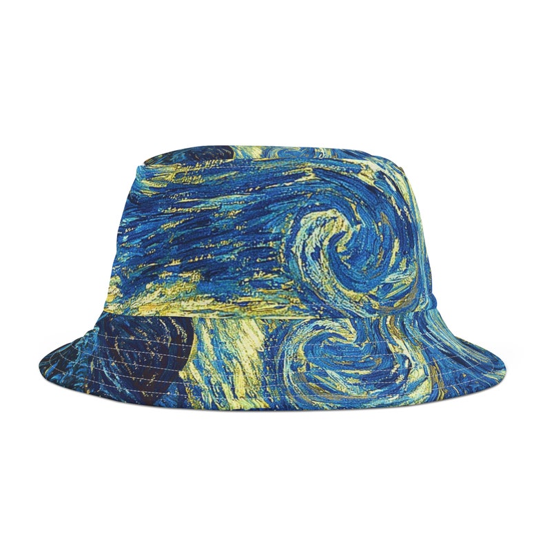 Van Gogh's Starry Night, Reversible Bucket Hat, Personalized Handmade ...
