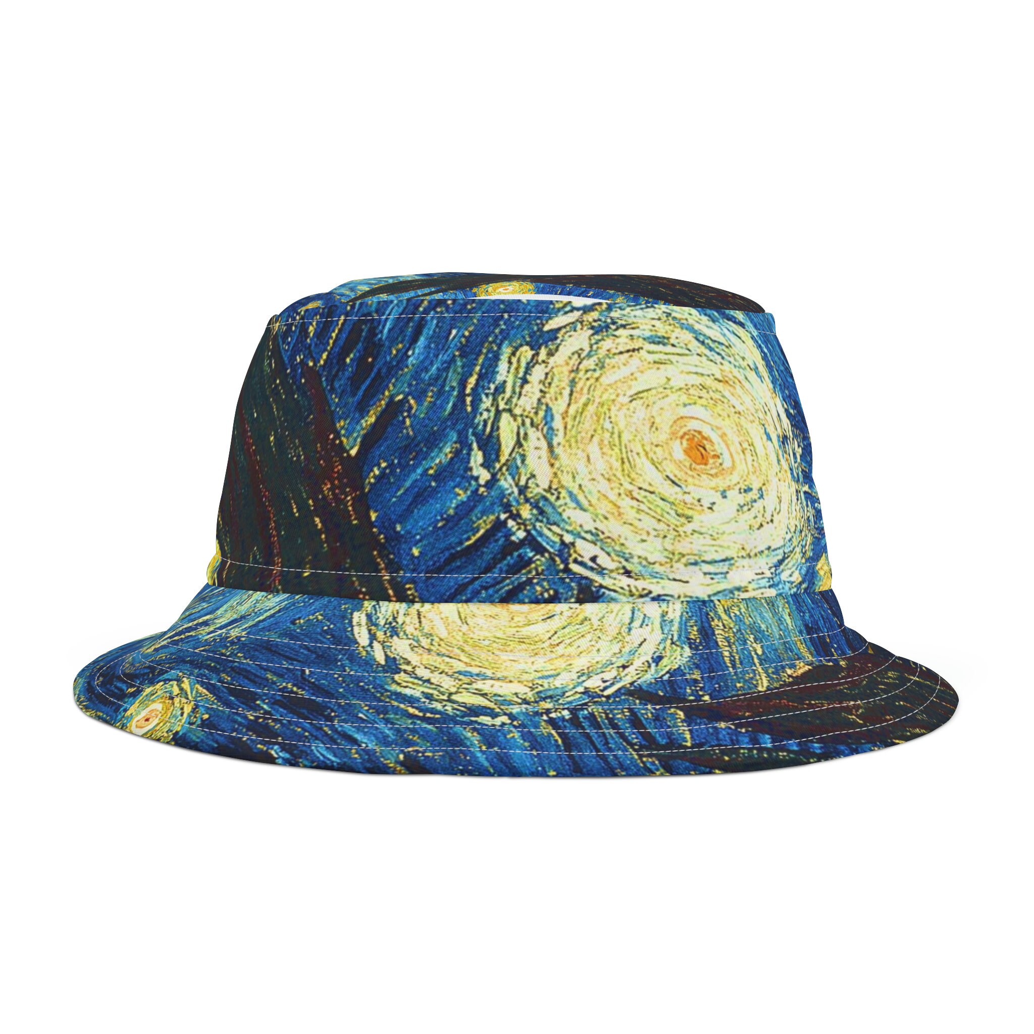 Van Gogh's Starry Night, Reversible Bucket Hat, Personalized Handmade ...