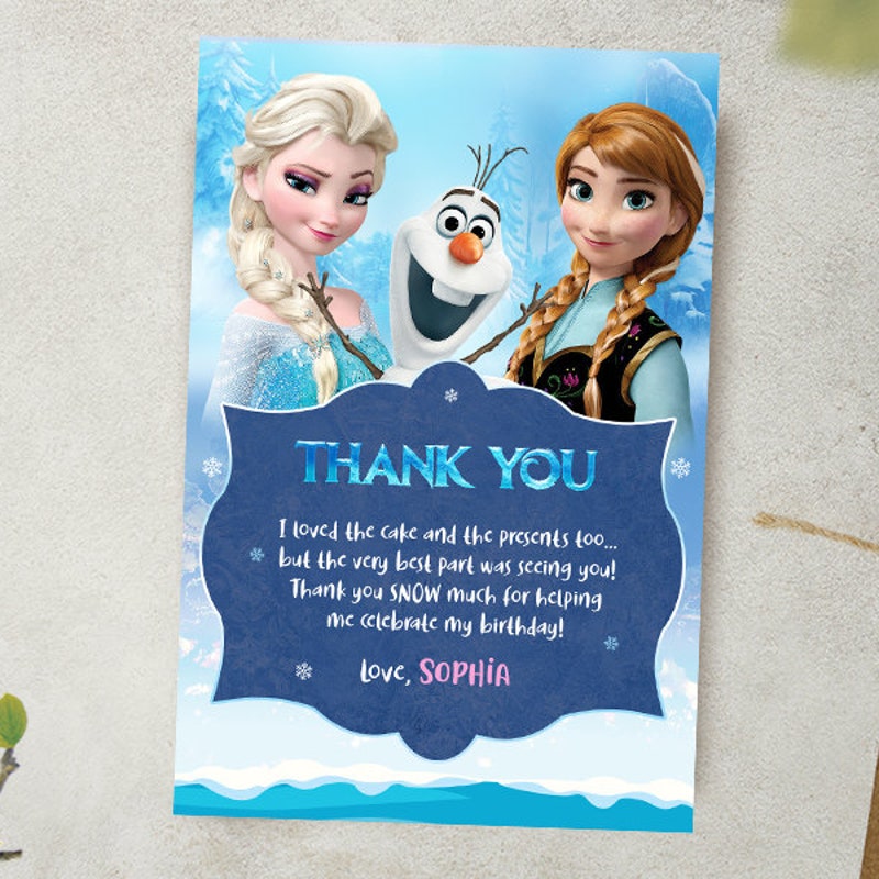 Frozen Thank You - Etsy