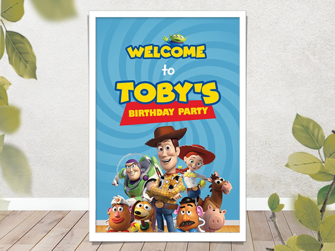 Toy Story Welcome Sign Board / Woody Sign Board / Buzz Birthday Poster ...