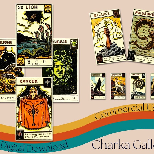 Oracle Deck Astrology Collage Etsy