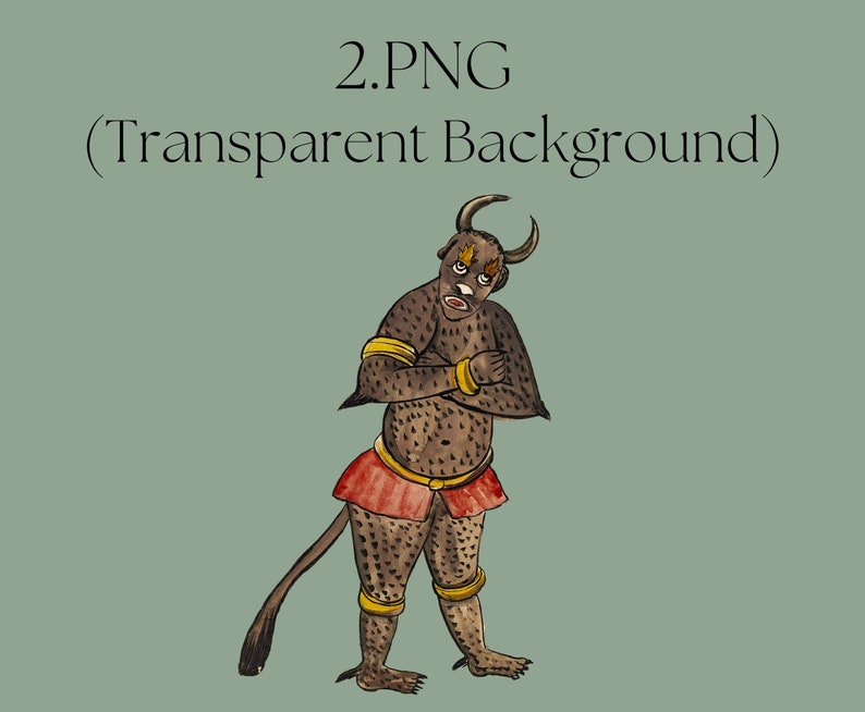 Printable persian Demons Illustrations, Devil Drawings Wall Art Print ...