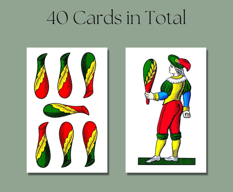 Vintage Naples Playing Cards • Traditional Italian Deck • Napoletane ...