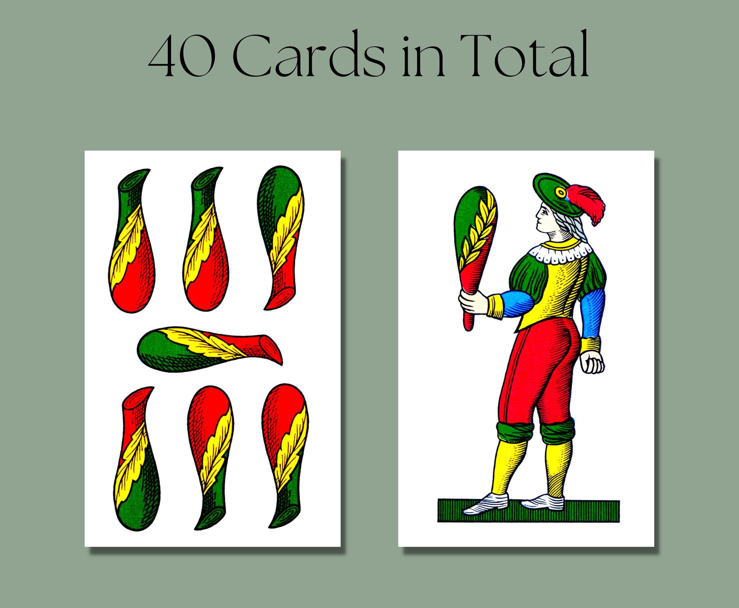 Printable "naples" Playing Cards, Italian Playing Card Collage Sheet ...