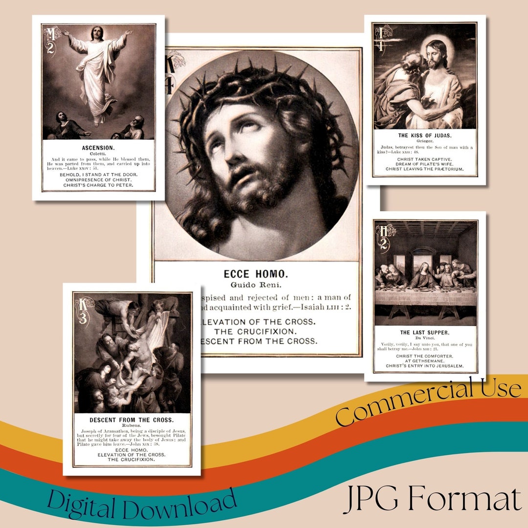 Vintage "bible Game" Playing Cards, Printable "new Testament Game ...