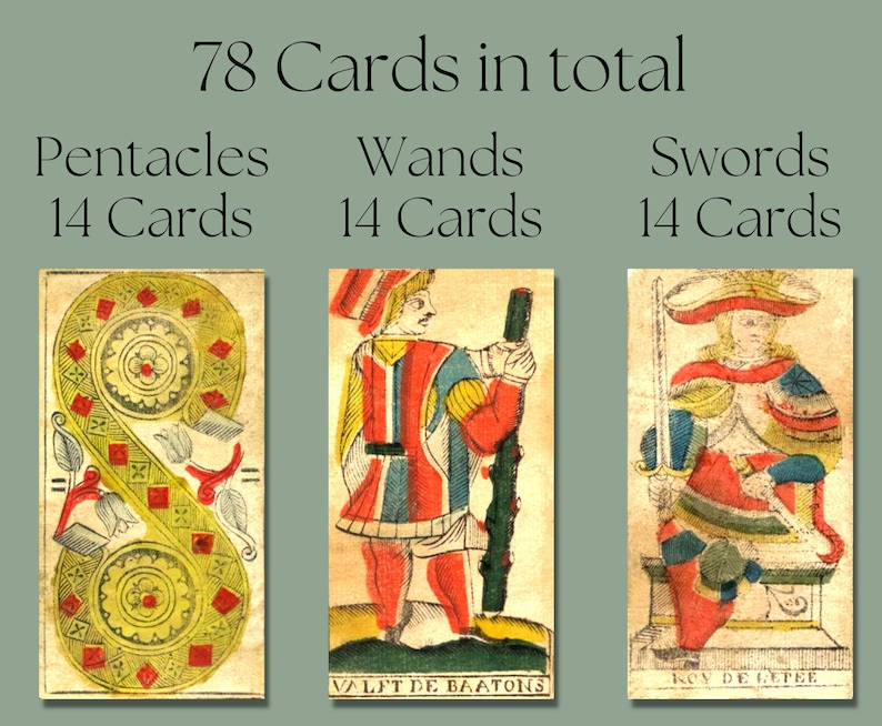 Printable tarot De Besançon Tarot Card Deck, High Resolution French ...