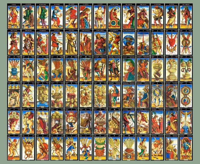 Printable "sola-busca" Tarot Card Deck, High Resolution Complete Set ...