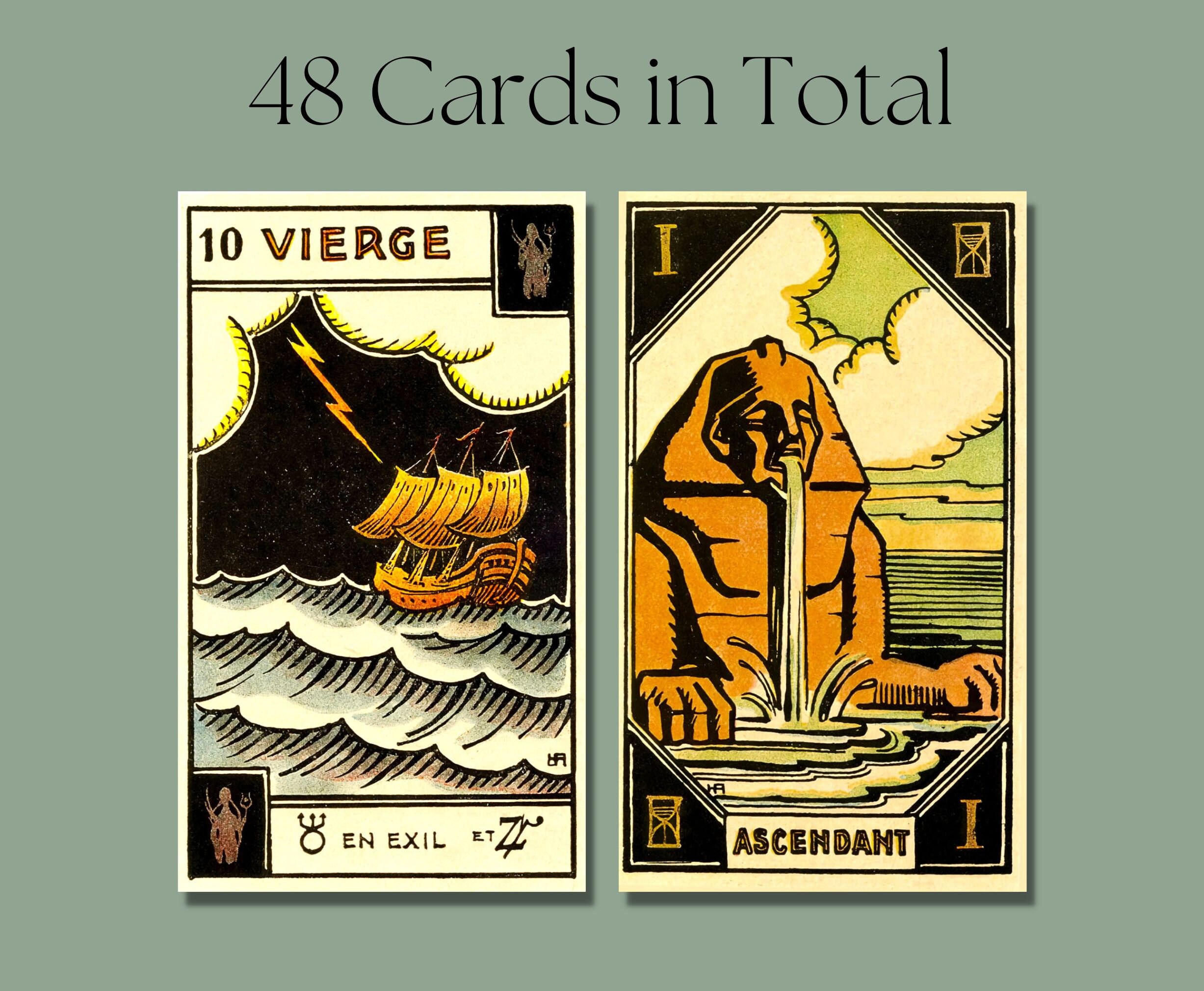 Printable Astrological Zodiac Tarot Card Deck, le Tarot Astologique ...