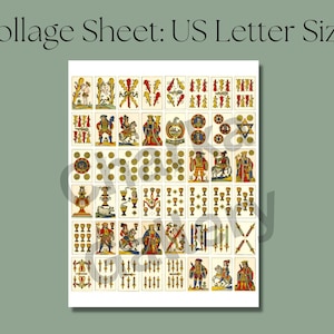 Printable "aluette" Playing Card Deck, French Card Game High Resolution ...