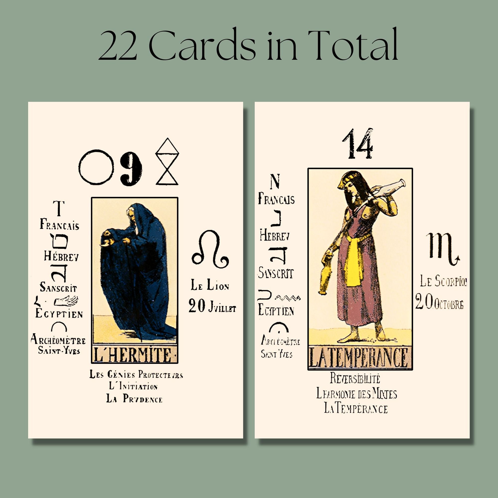 Printable papus Design Major Arcana Tarot Cards - Etsy