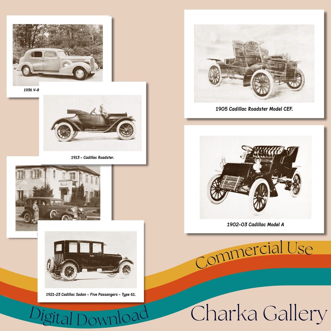 Printable "cadillac 1902-1938 Photographs and Specifications", Vintage ...