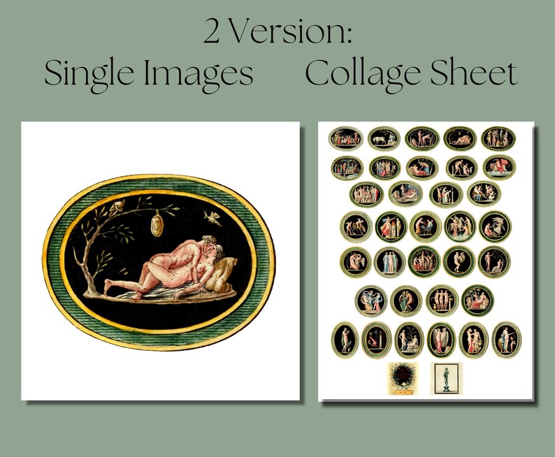 Printable Erotic Cameos From 18th Century Erotic Art Print Vintage