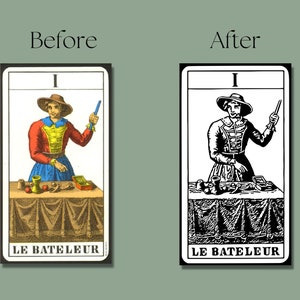 Printable "the 1JJ Swiss" Black and White Tarot Card Deck, JPG & PNG ...
