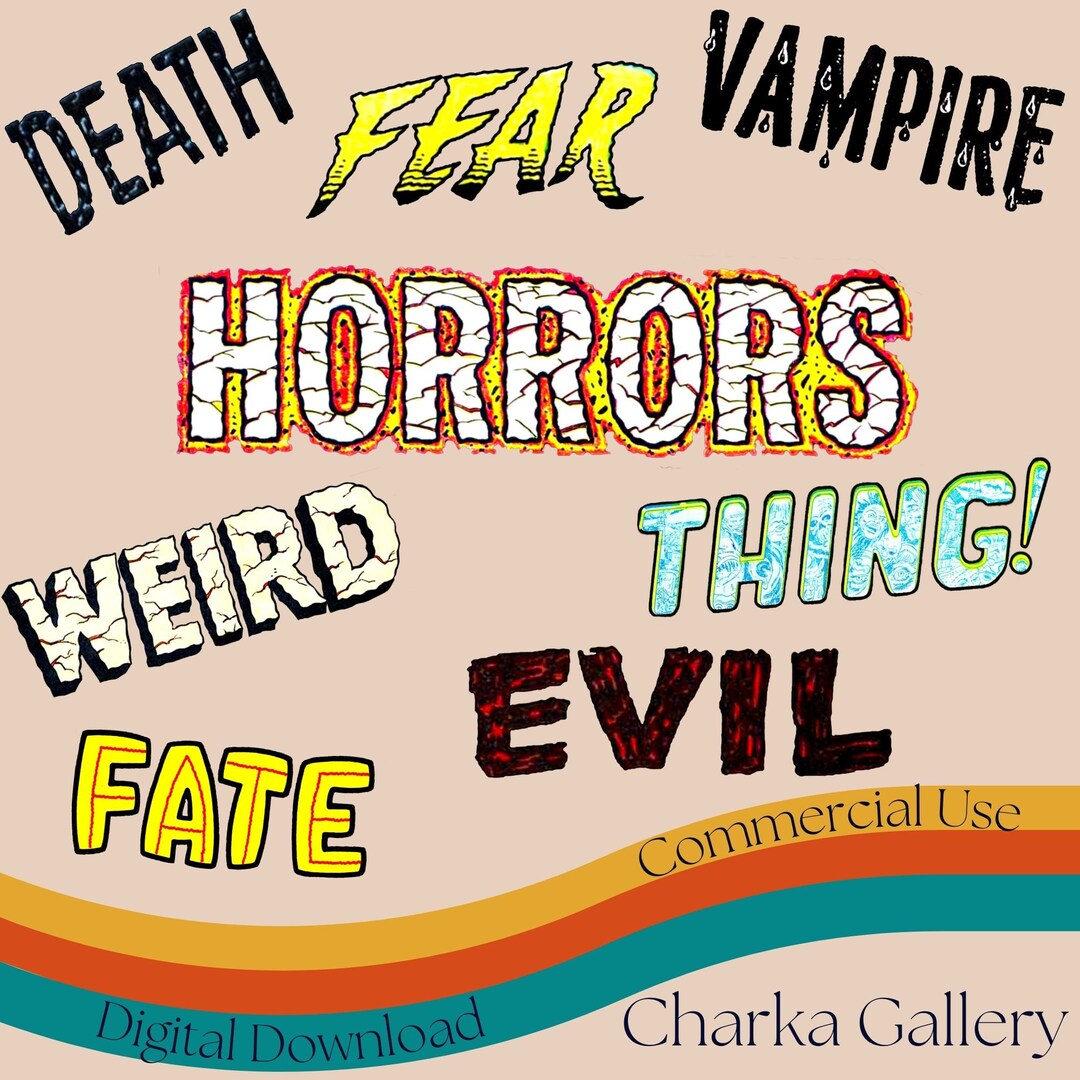 Printable Halloween Words Bundle, Scary Words Labels, Halloween Journal ...