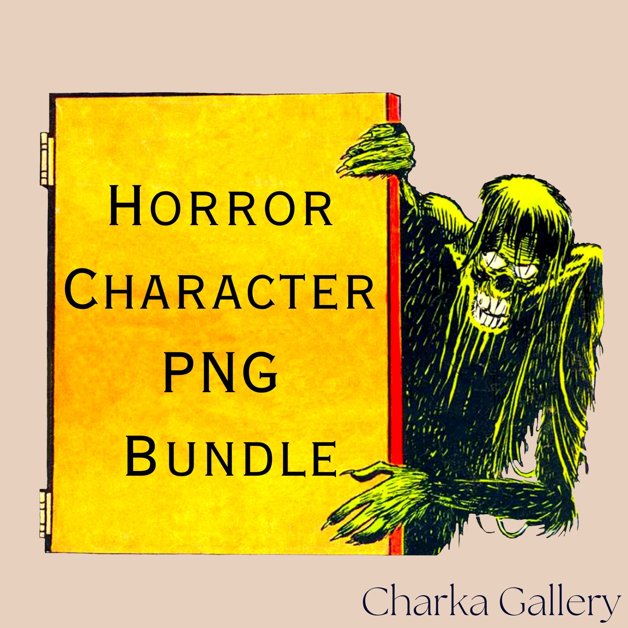 132 Vintage Horror Comic Characters • Halloween Clipart Bundle ...