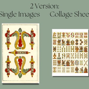 Printable "aluette" Playing Card Deck, French Card Game High Resolution ...