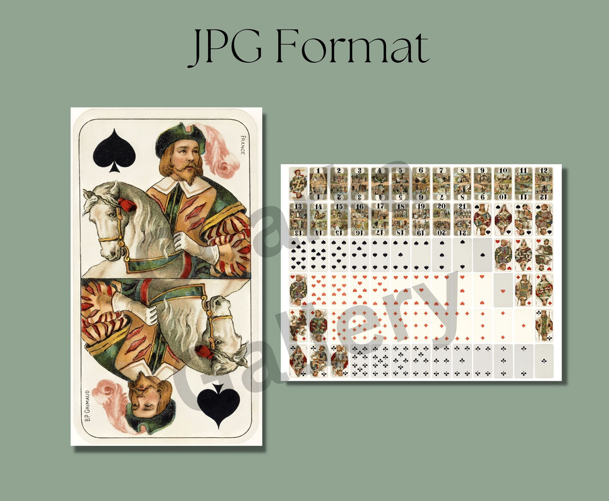 Printable nouveau Tarot Card Deck, High Resolution French Tarot Card ...