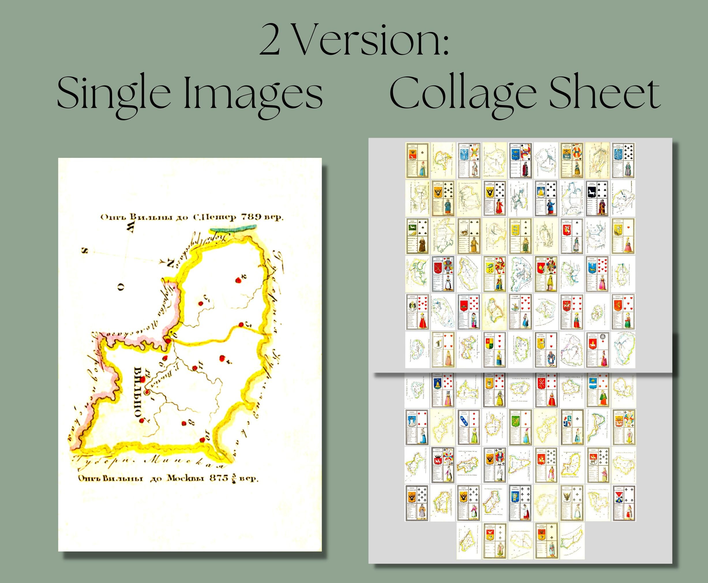 Printable geographical Playing Card Deck, High Resolution Russian ...