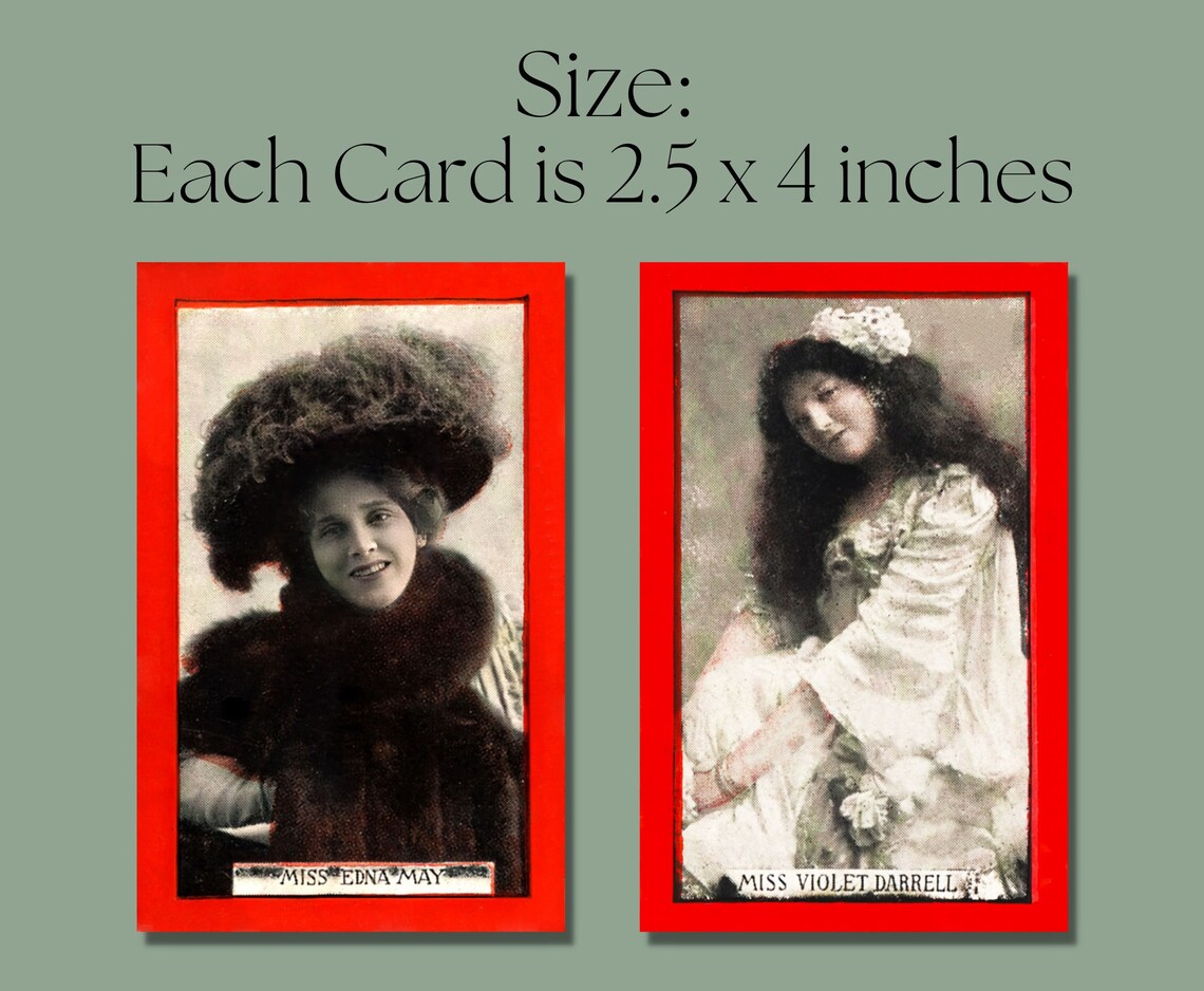 Printable actors and Actresses Cigarette Cards Vintage - Etsy