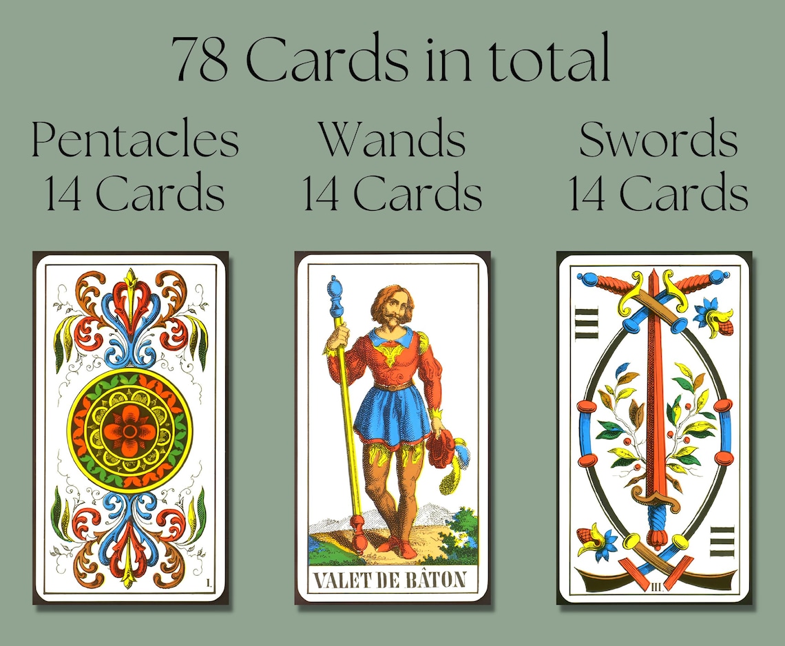 Vintage Swiss Tarot Deck • 1JJ Besançon Style • Jupiter & Juno Cards ...