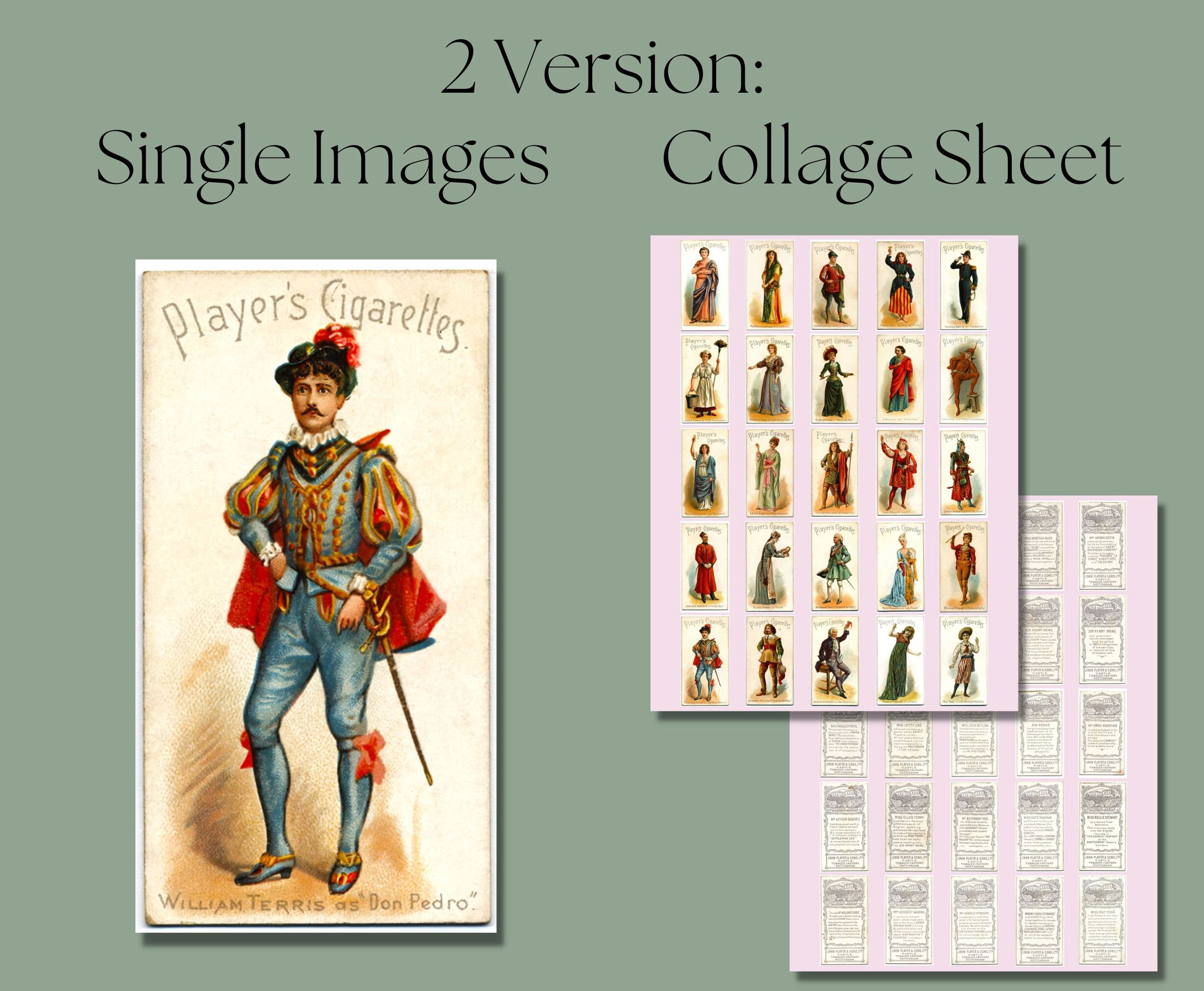 Printable actors and Actresses Cigarette Cards, Vintage Ephemera ...