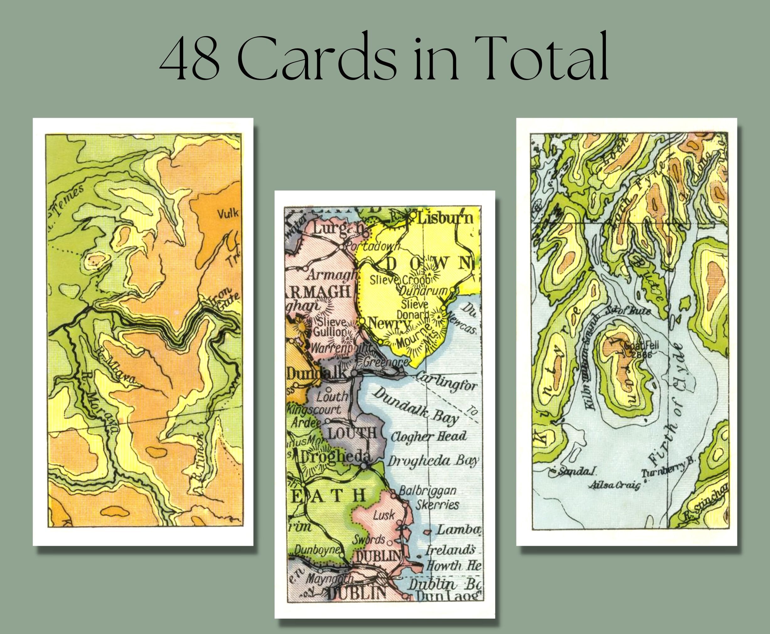 Printable modern School Atlas Cigarette Cards set - Etsy