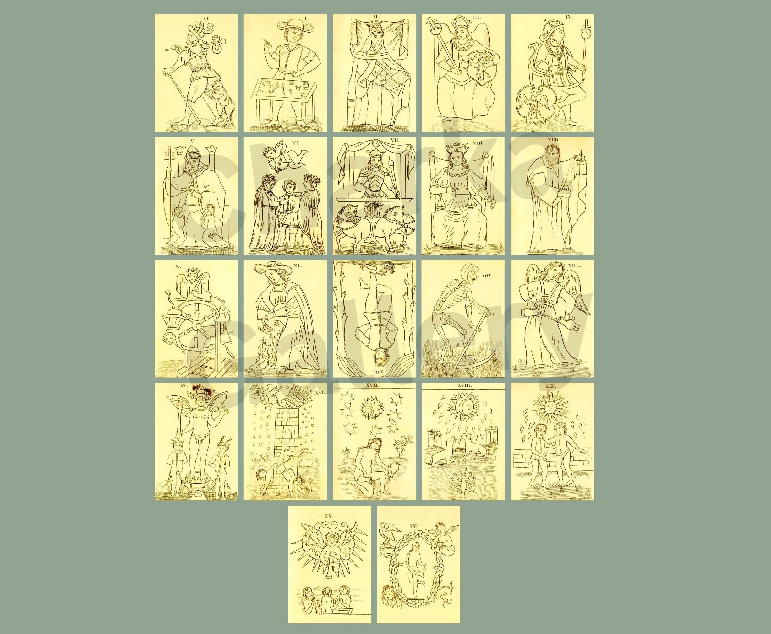 Court De Gebelin Tarot 1781 • the First Occult Tarot Plates • Le Monde ...